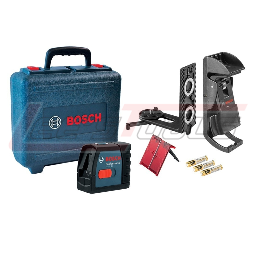 BOSCH GLL2-15 GLL 2-15 Self-leveling Cross line laser w/ BM3 positionn ...