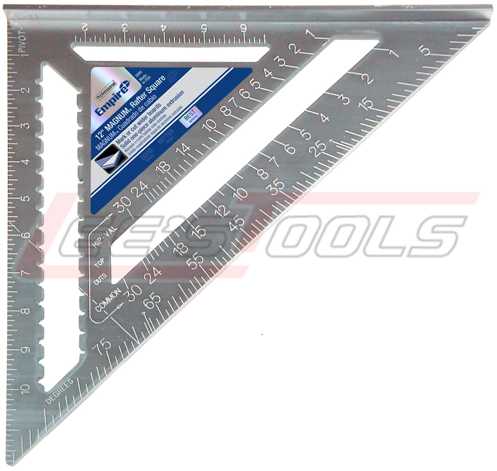 EMPIRE 3990 12" Heavy Duty MAGNUM™ Rafter Square w/Manual – Lees Tools