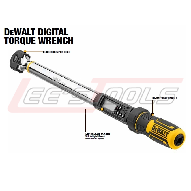 DEWALT DWMT17061 3/8 IN DRIVE DIGITAL TORQUE WRENCH – Lees Tools