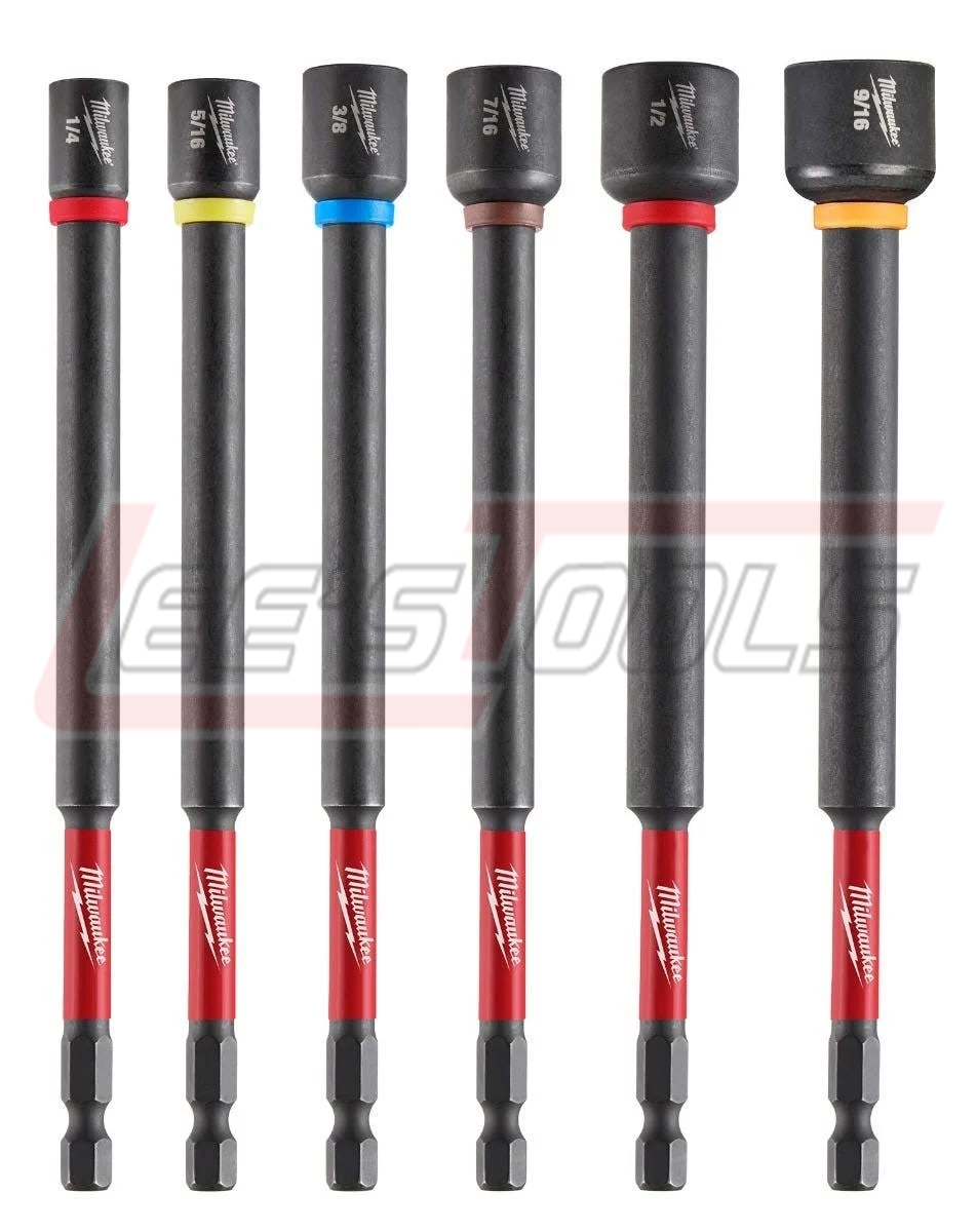 MILWAUKEE 49-66-4567 SHOCKWAVE™ Impact Duty 6" Magnetic Nut Driver Set ...